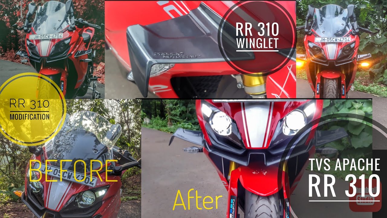 TVS APACHE RR 310 MODIFICATION II SIDE WINGLETS II #RR310 #r15v3 #ktmrc ...