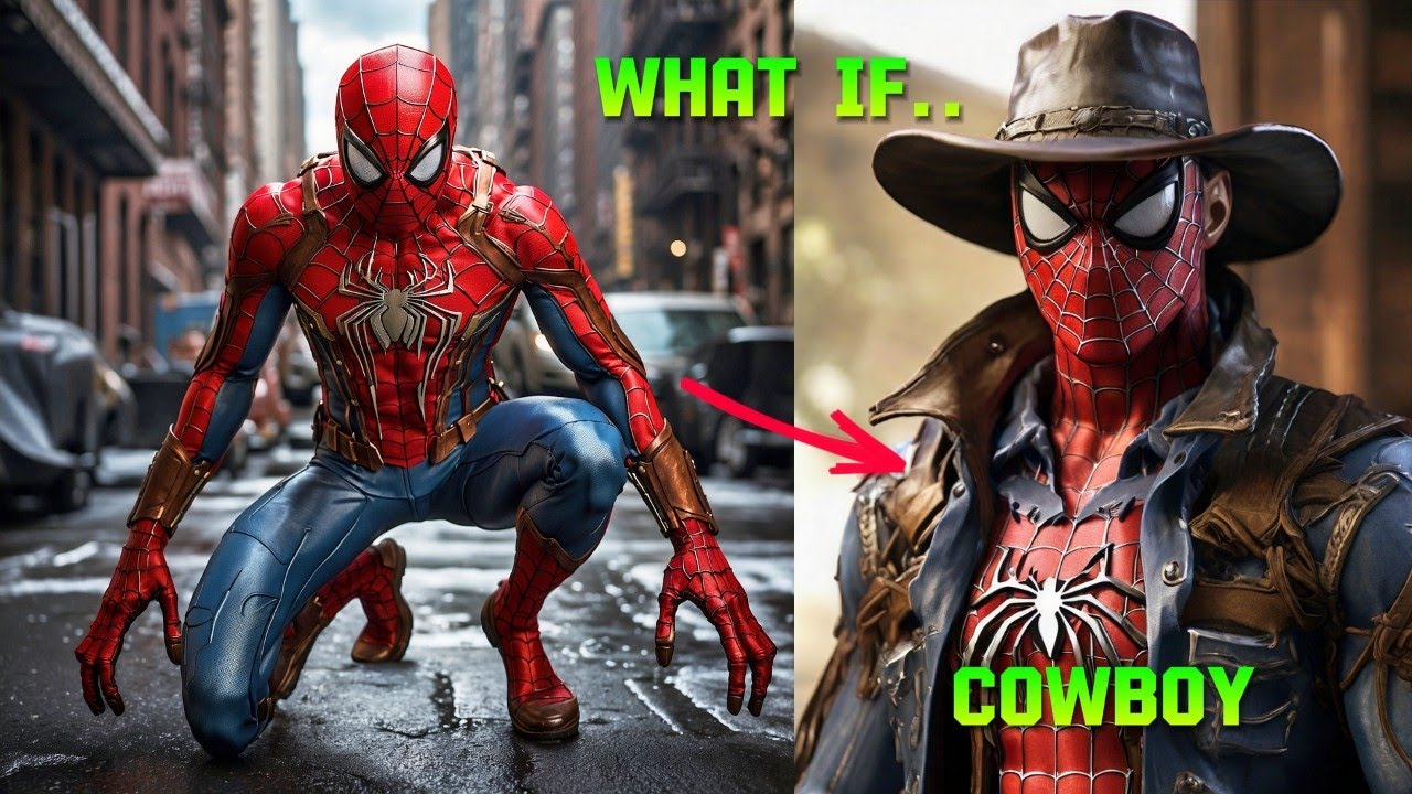 SUPERHEROES MARVEL & DC | COWBOY | ALL CHARACTERS | AI MOTION - YouTube