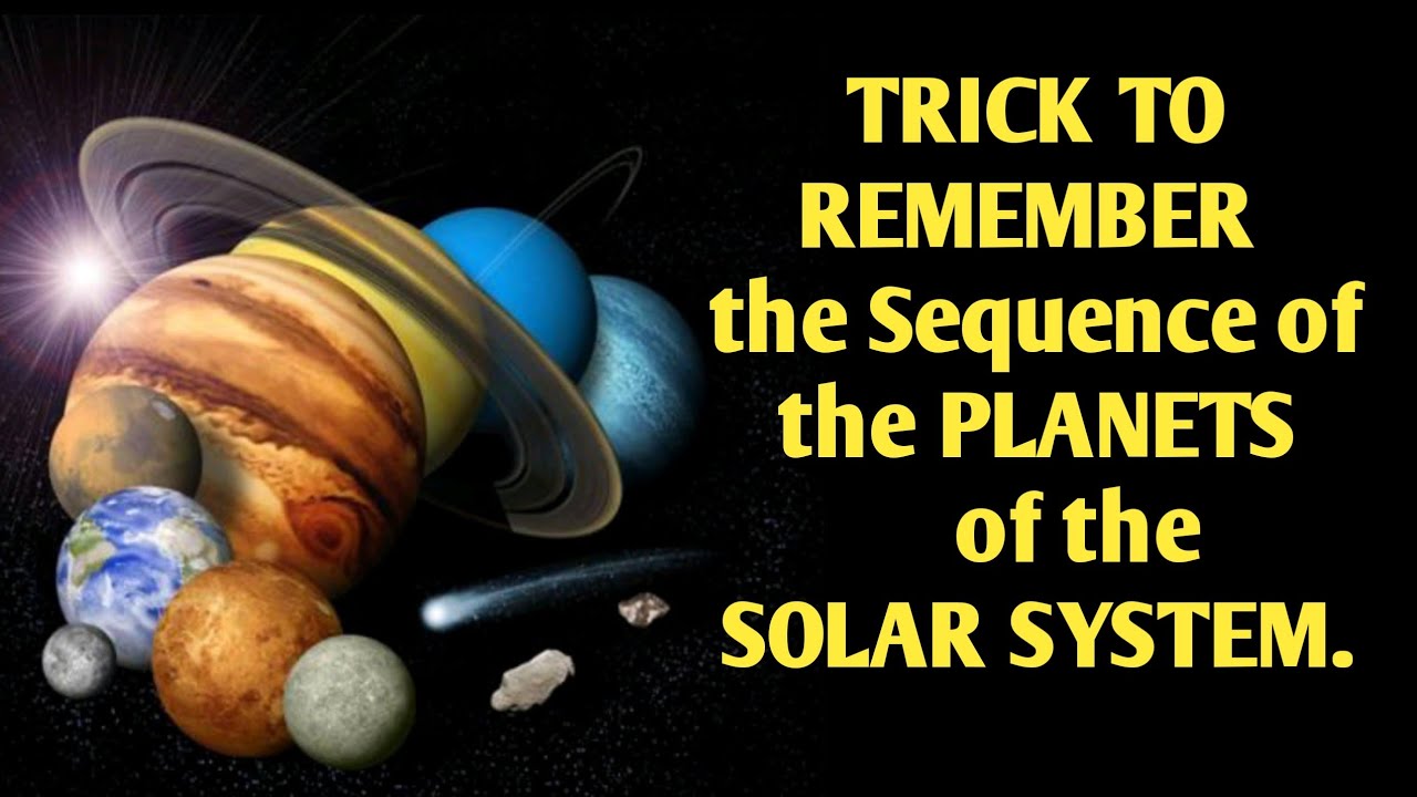 TRICK TO REMEMBER THE Sequence of the PLANETS of the SOLAR SYSTEM ...