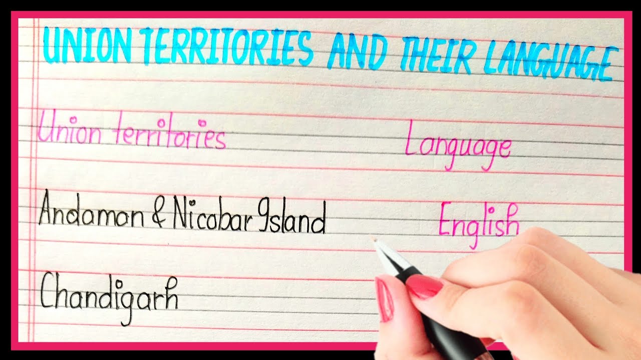 Union territories and their language | languages of union territories ...