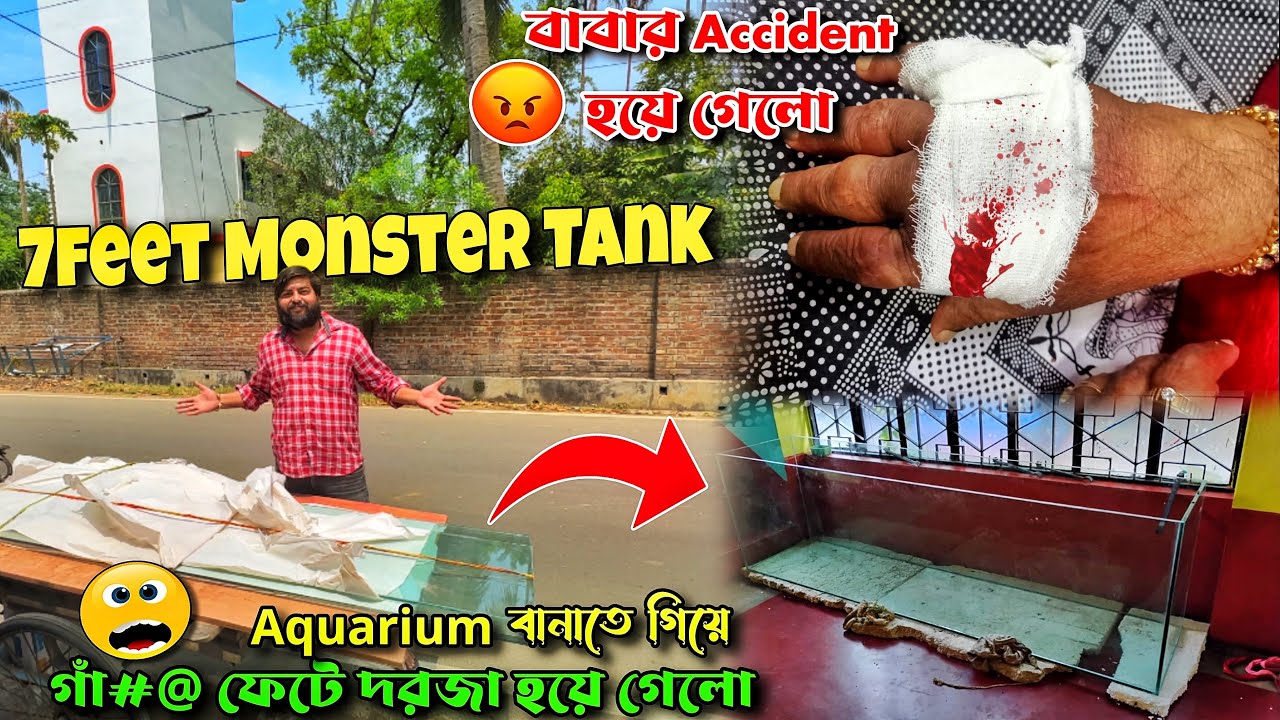 Biggest Fish Tank In Town । 7ft Monster Tank । Fish Tank Making Process ...