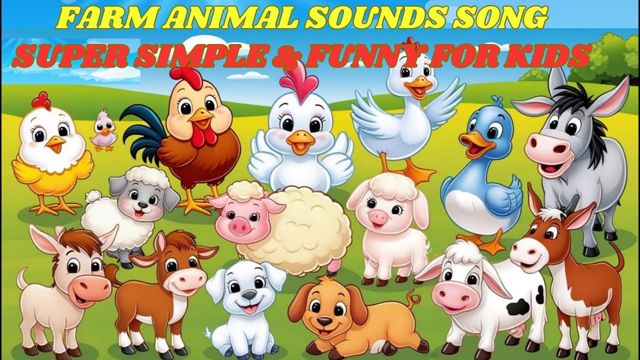 FARM ANIMAL SOUNDS SONG | SUPER SIMPLE & FUNNY FOR KIDS - YouTube