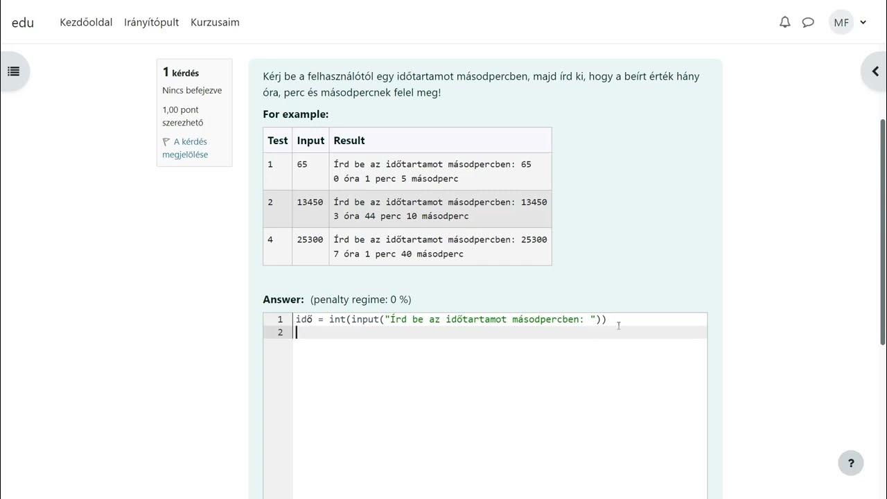 Ágazati informatika alapvizsga - Python programozás alapok gyakorlati ...