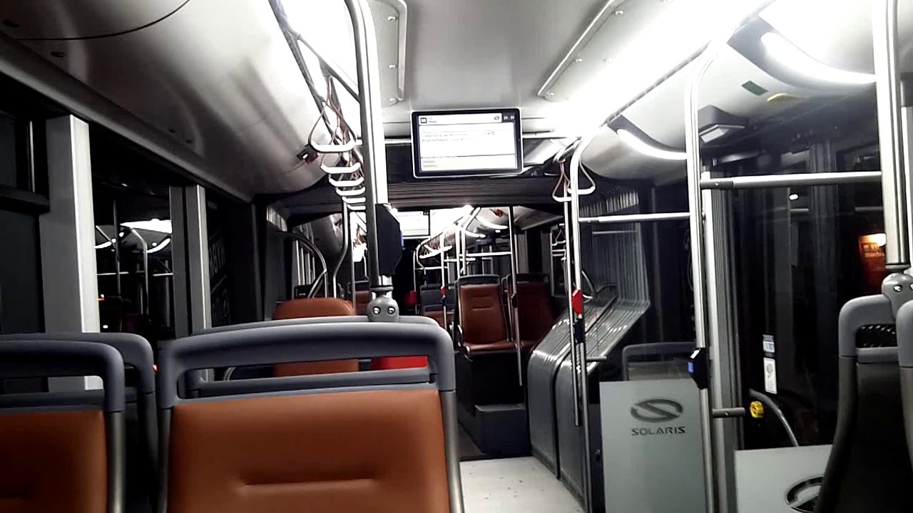 [No talking] STIB/MIVB Solaris Urbino 18 IV Hybrid bus ride on line 66 ...
