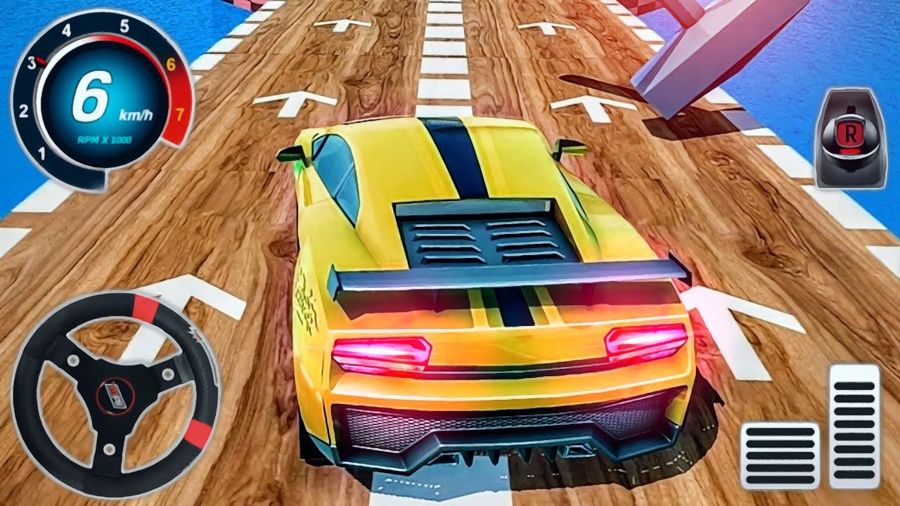 Impossible Car Mega Ramp Stunts - Vertical Car Stunt Racing Mega Ramp ...