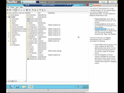 lab 2 10 5 Delegate Administrative Control - YouTube
