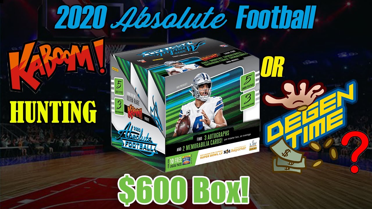 Kaboom! Hunting, or Degen Time? 2020 Absolute Football Hobby Box $600 ...