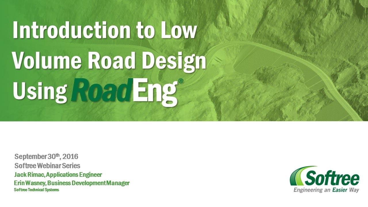 Quick and Easy Low Volume Road Design with RoadEng - YouTube