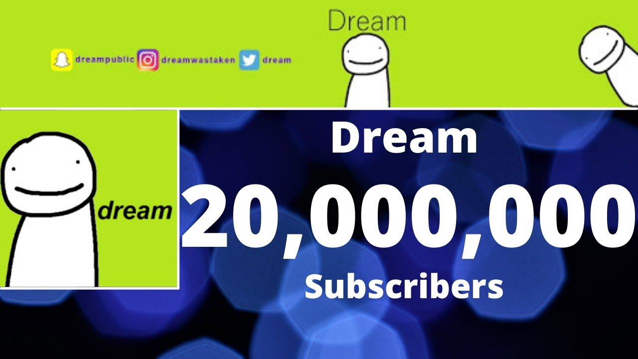 Dream hits 20M subs timelapse (estimate) - YouTube