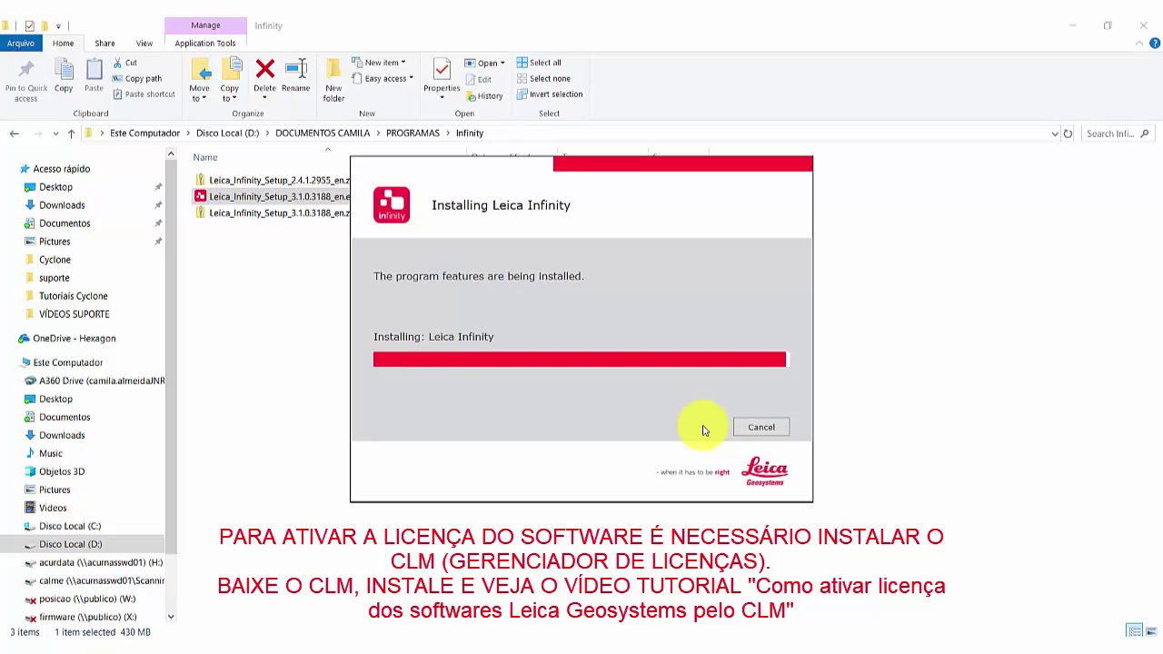 Como instalar o software Leica Infinity - YouTube