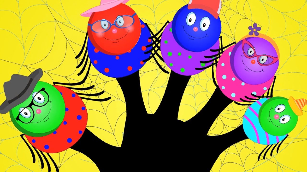 scary spider finger family | halloween song | nursery rhymes | kids ...