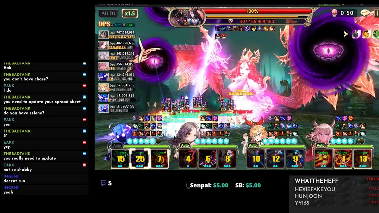 [King's Raid] WB3 Testing laudia 2 star uw! 800m Dps! 400 scroe - YouTube