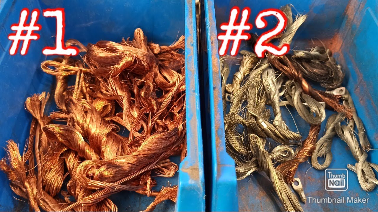 cleaning and sorting wire for Copper... - YouTube