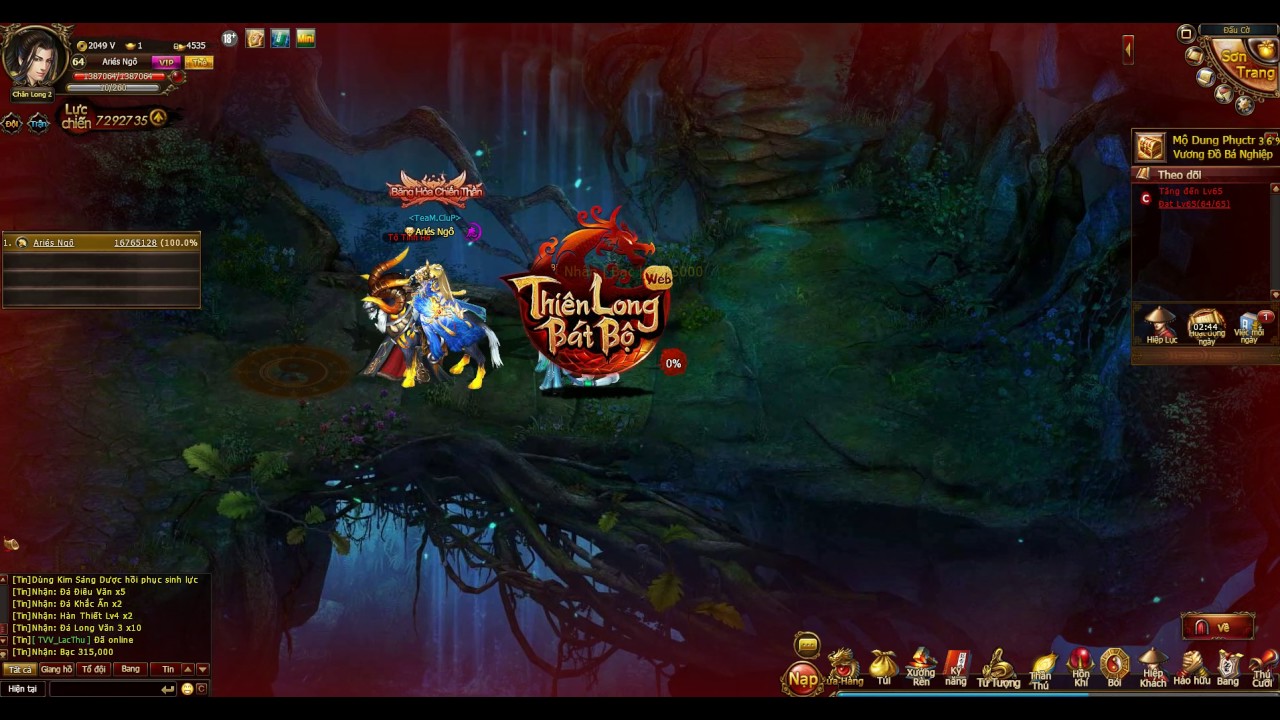 [TLBB Web] Thiên Long Bát Bộ Web | Solo phó bản 6x Đấu Cờ - Ác Mộng ...