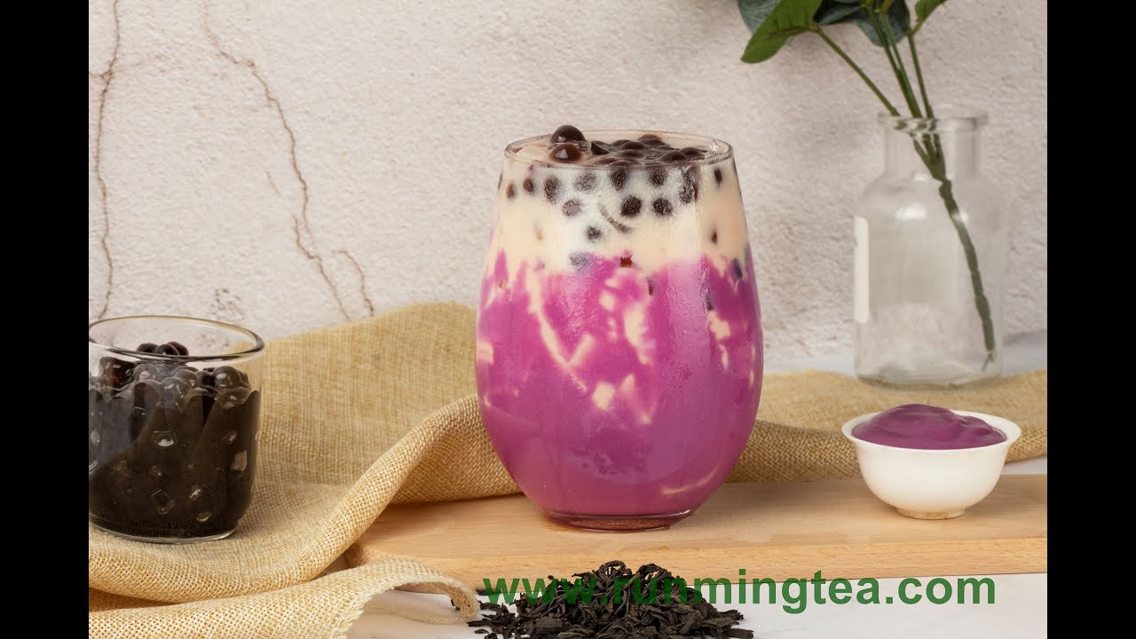Jasmine boba milk tea process- made with pure milk 茉莉绿茶奶茶（牛奶做法） - YouTube