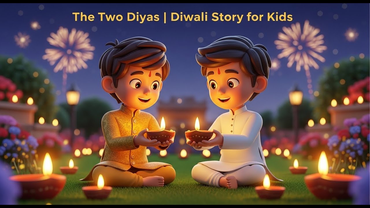 The Two Diyas | Heartwarming Diwali Story for Kids | English Moral ...