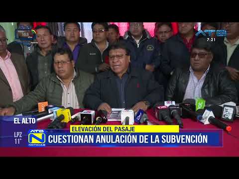 Choferes de El Alto suben pasajes a Bs 3,50 tras fin de subsidios