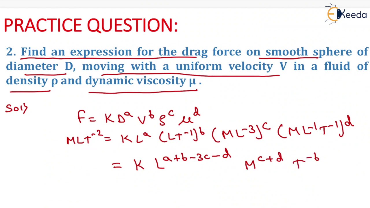2nd Numerical of Rayleigh's Method | Hydraulics - GATE - YouTube
