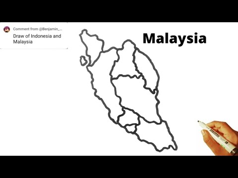 Malaysia Map Drawing Very Easy Trick l How to Draw the Map of Malaysia ...