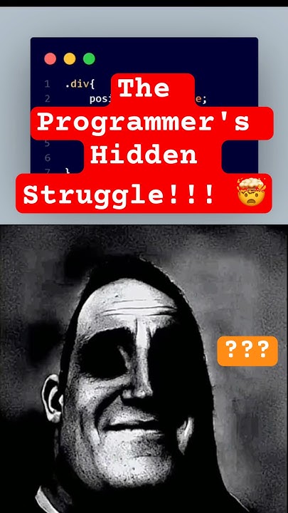 The Programmer's Hidden Struggle - YouTube
