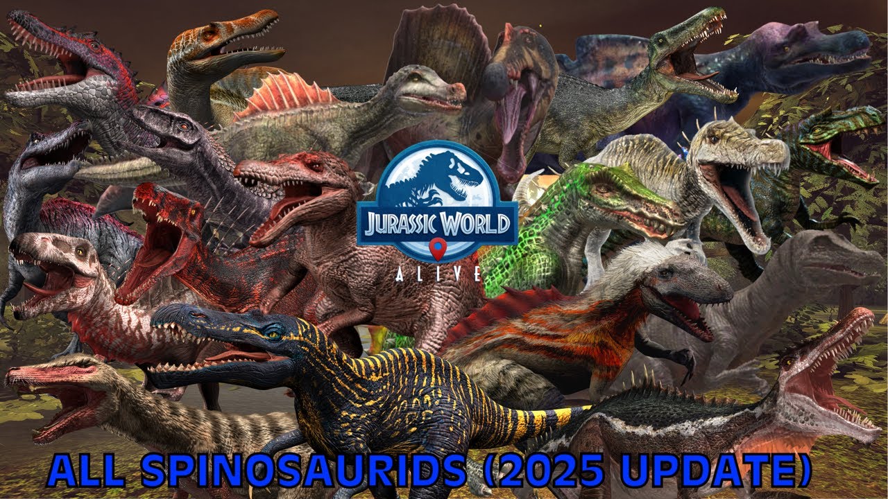 All Spinosaurids (2025 Update) - Jurassic World Alive - YouTube