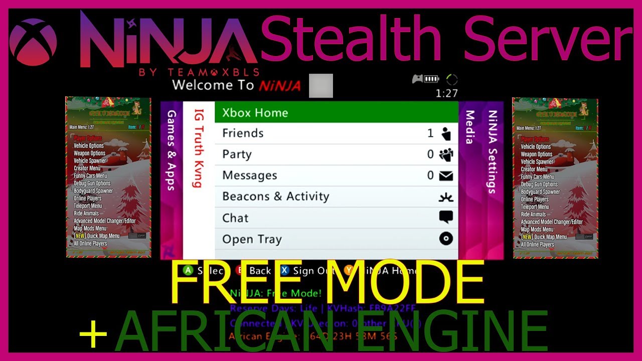 NiNJA Stealth Server + African Engine | Free Mode | BEST SERVER EVER ...