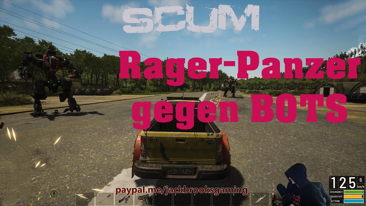 SCUM | RAGER-Panzer gegen Flughafen-Bots - YouTube