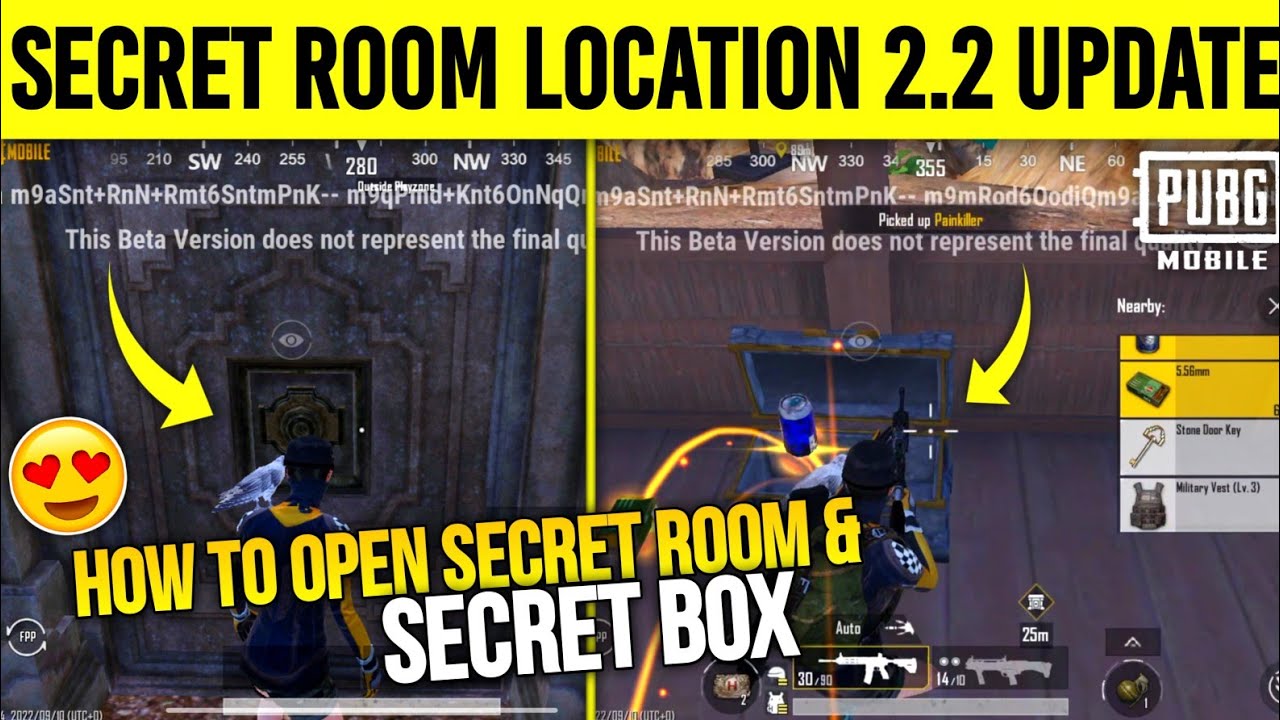 🤫 Pubg Mobile 2.2 Update 🔥 Secret Room Location | Nusa Map Secret Room ...