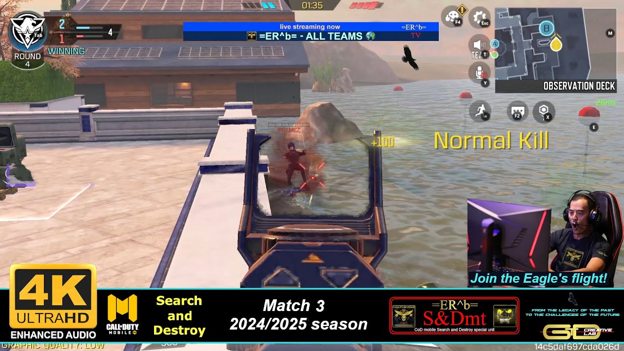 =ER^b= vs all. Match 3, 2024/2025 season. CoD mobile, Search and ...