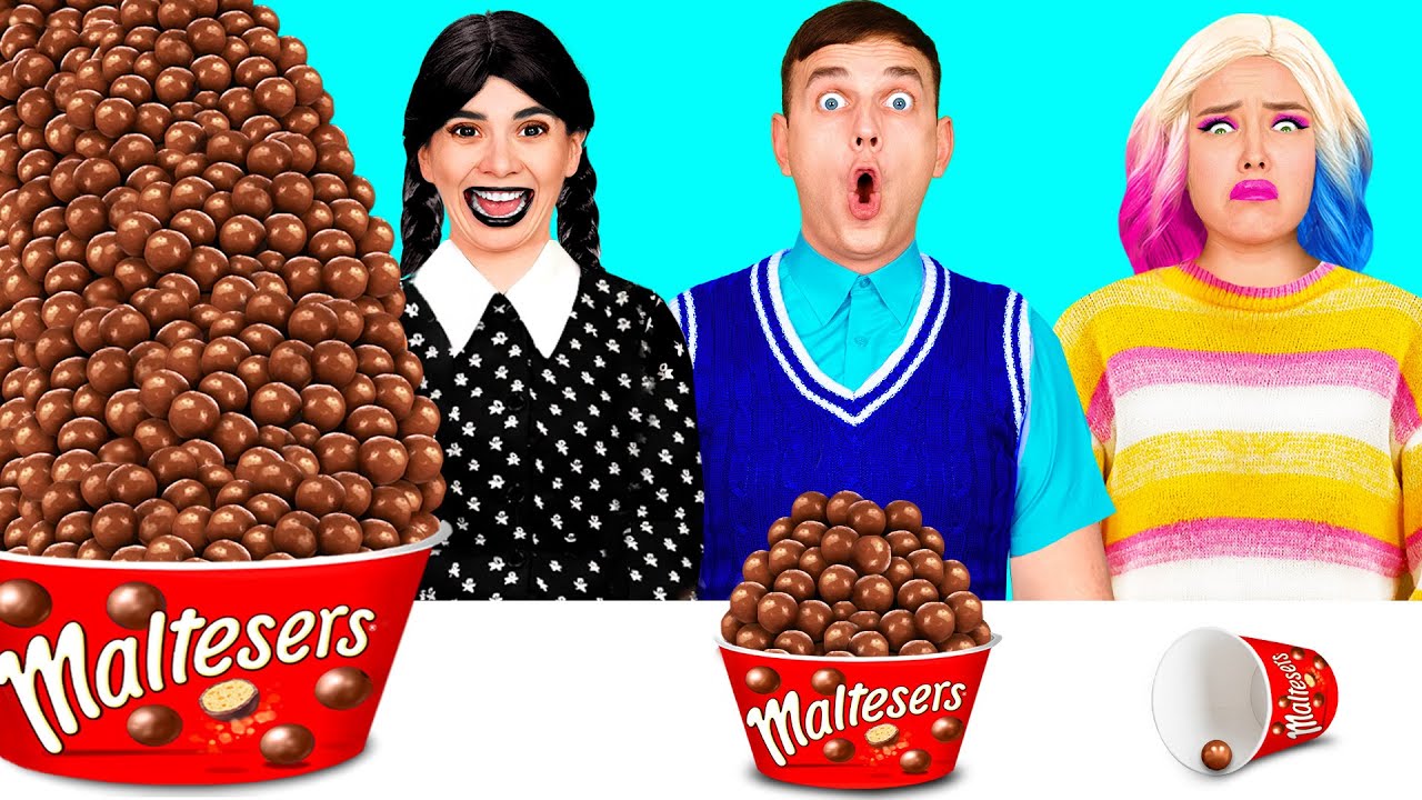 ความท้าทายจานใหญ่ กลาง และเล็ก | ความท้าทายด้านอาหารตลก BaRaDa ...