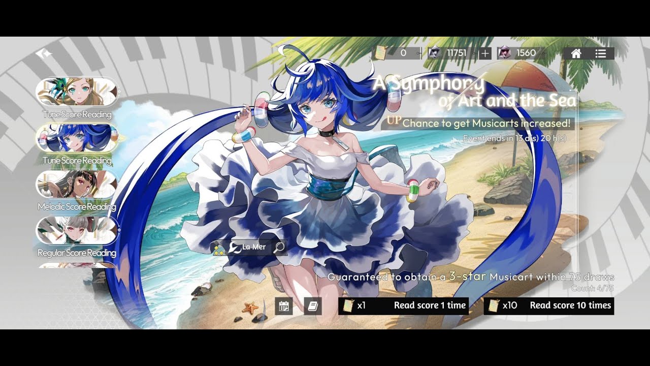Takt Op Symphony | Gacha Pull [La Mer] Limited Tune Score Reading ...
