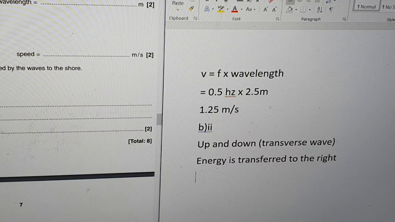 Questions on waves gcse - YouTube