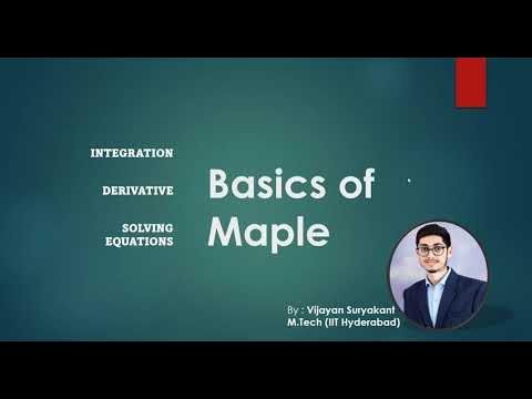 Some basics of Maple| Integration| Differentiation| Solving two equations - YouTube