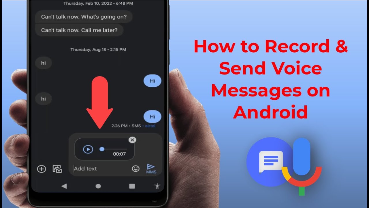How to Send Audio Messages on Android Device New Update - YouTube