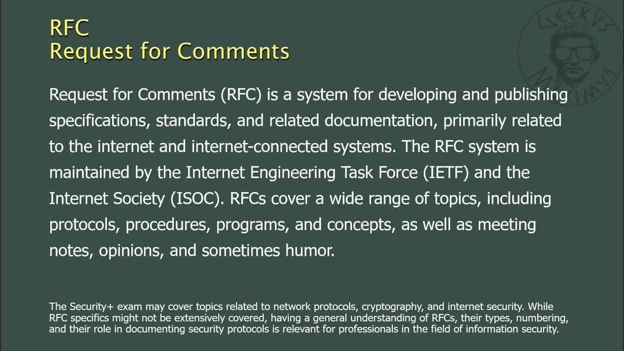 RFC - Request for Comments - YouTube