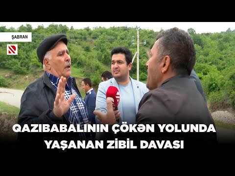 Qazıbabalının çökən yolunda yaşanan zibil davası
