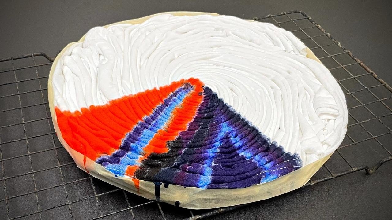 Thick Dye Single Pie Piece Spiral Experiment - TIPS TO KEEP WHITE NICE ...