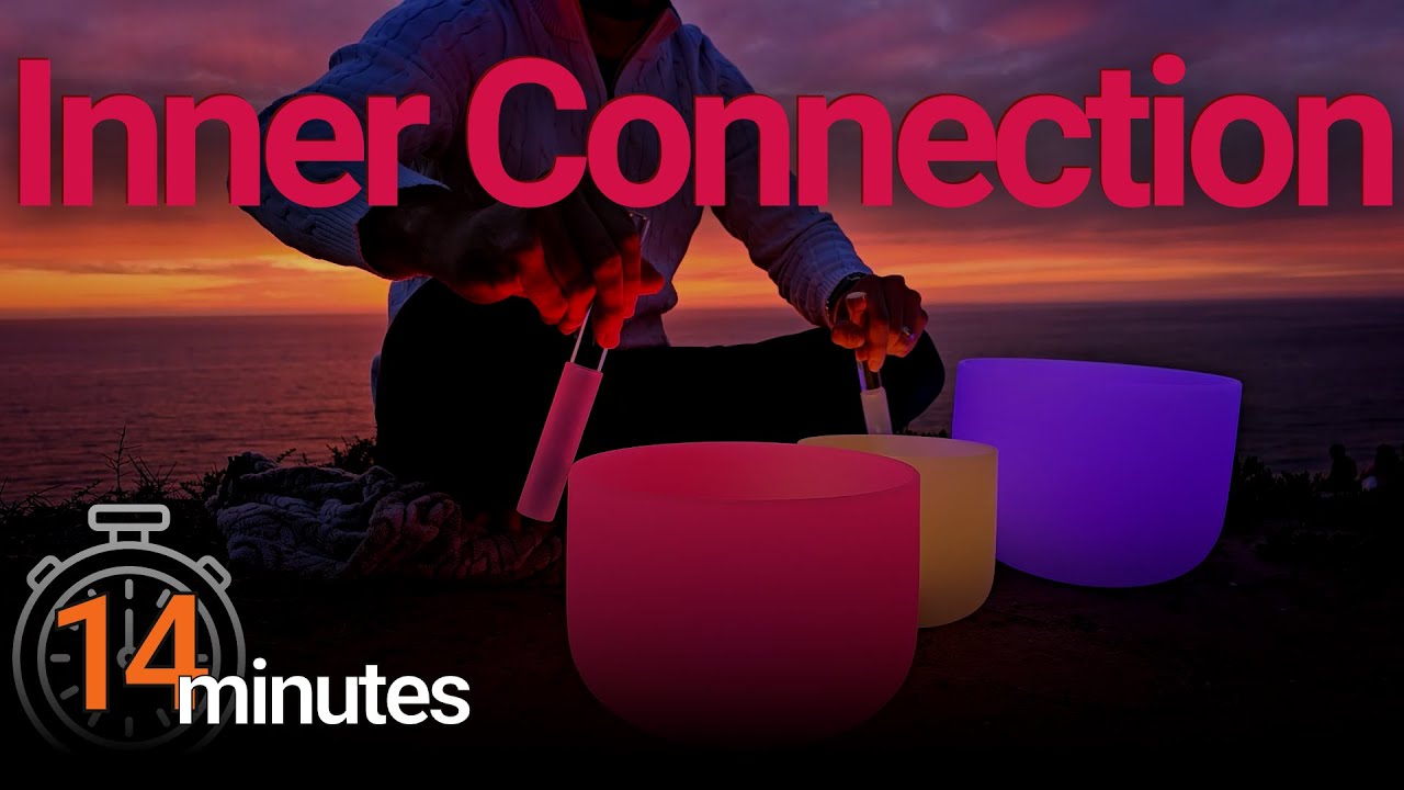 Sound Bath Sunset for Inner Connection | 14 Minute Crystal Singing Bowl Journey to Inner Peace ...
