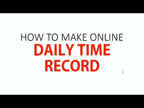 Easy Online DTR using Google Forms - YouTube