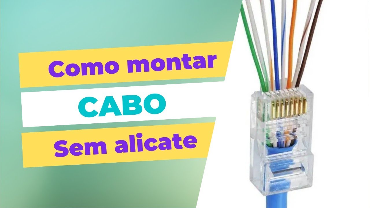 como colocar conector em cabo de internet - YouTube
