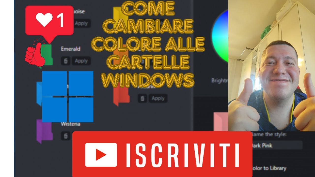 Cambia colore Cartelle di Windows - YouTube