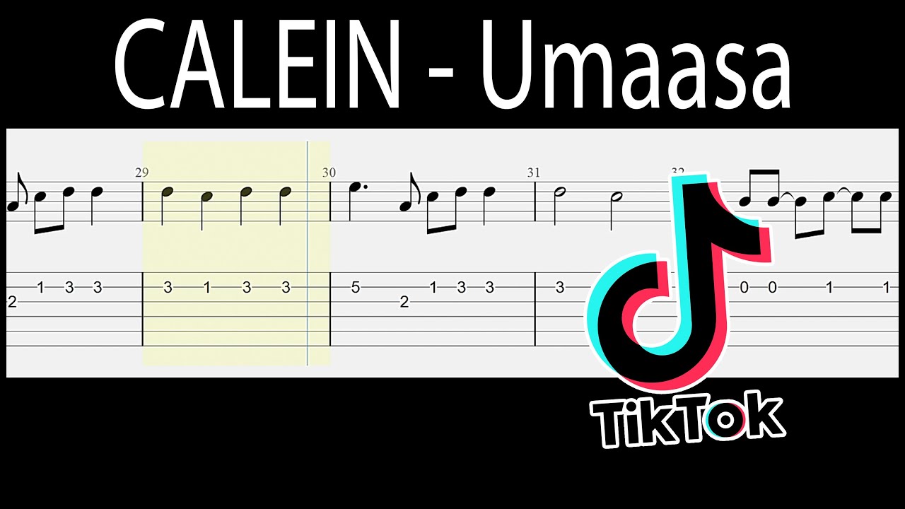 CALEIN - Umaasa TikTok Part - Guitar Tabs Tutorial With Sheets - YouTube