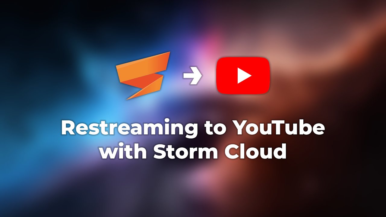 Restreaming a live broadcast from Strom Streaming Cloud to YouTube - YouTube