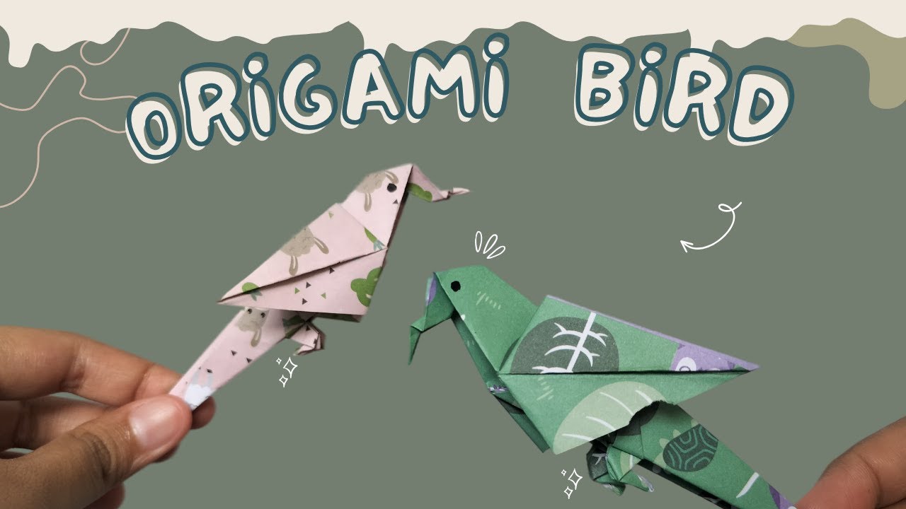 Tutorial Kreasi Origami Burung Beo 3D Mudah - Origami Burung || DIY ...