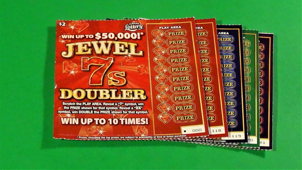 SOOD 642: FIVE $2 JEWEL 7s DOUBLER Florida Lottery Scratch Tickets ...