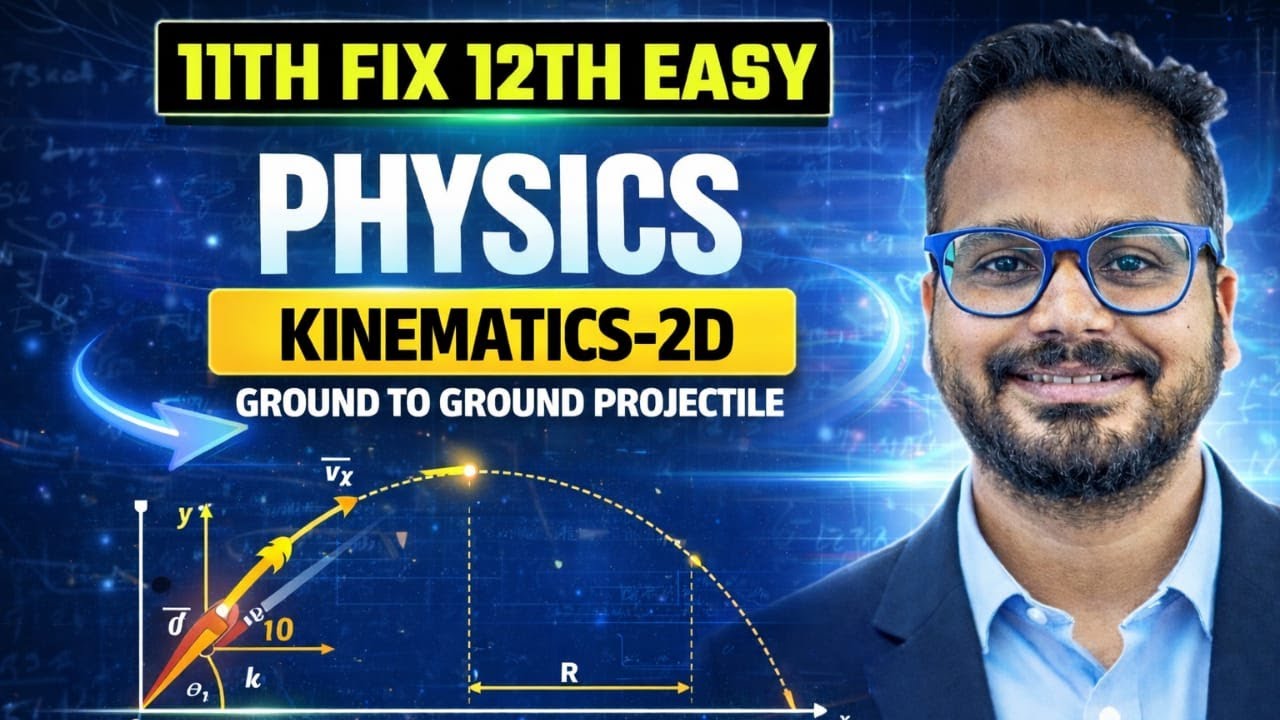 Class 11 Revision | Kinematics 2D | Ground to Ground Projectile | JEE ...
