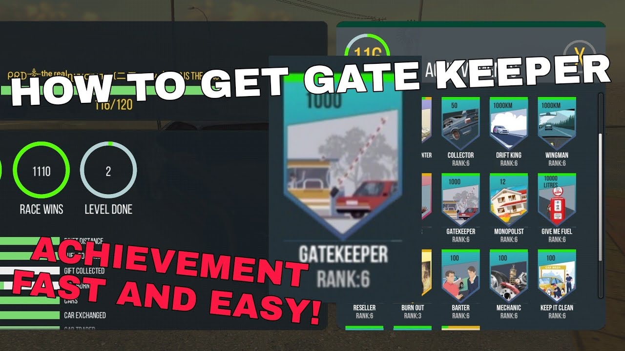 How to Get Gate Keeper Achievement Fast and Easy in Car Parking ...