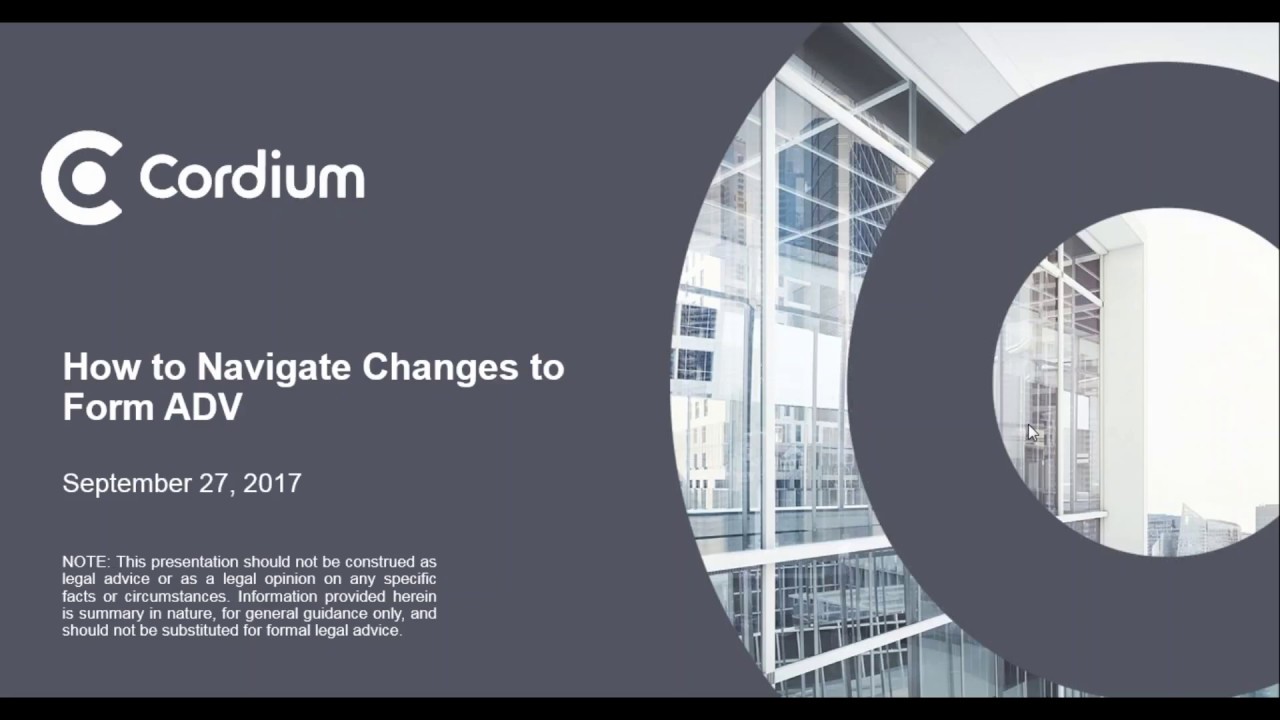 How to Navigate Form ADV Changes - YouTube