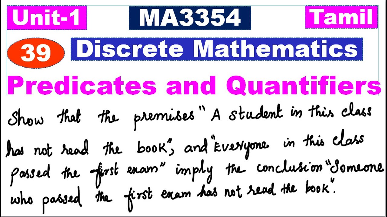 Discrete Mathematics | MA3354 | Unit 1|Logic & Proofs | Predicates and ...