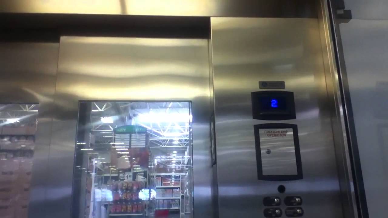 ThyssenKrupp Hydraulic Glass Elevator 1 @ Menards in Waukesha, WI - YouTube